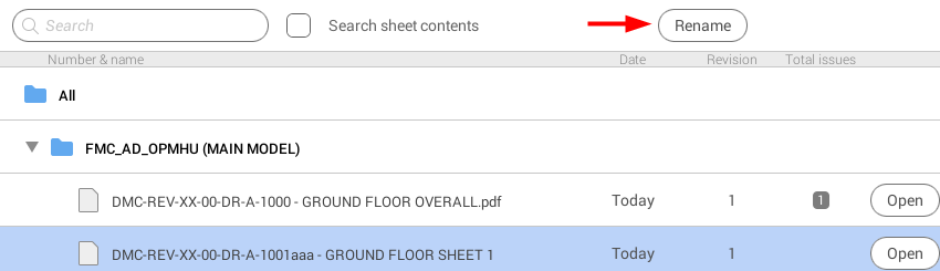 Editing sheets – Revizto