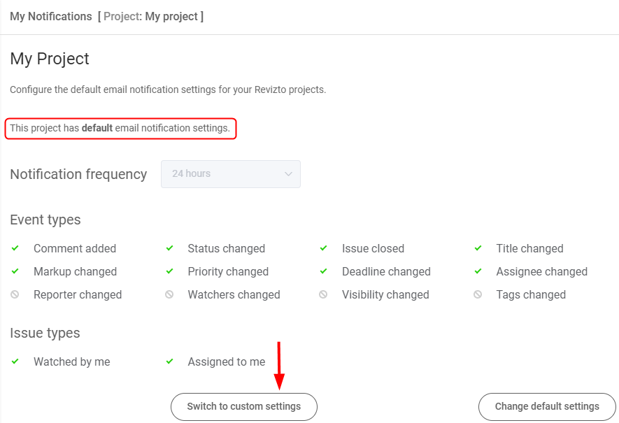 Managing email notifications – Revizto